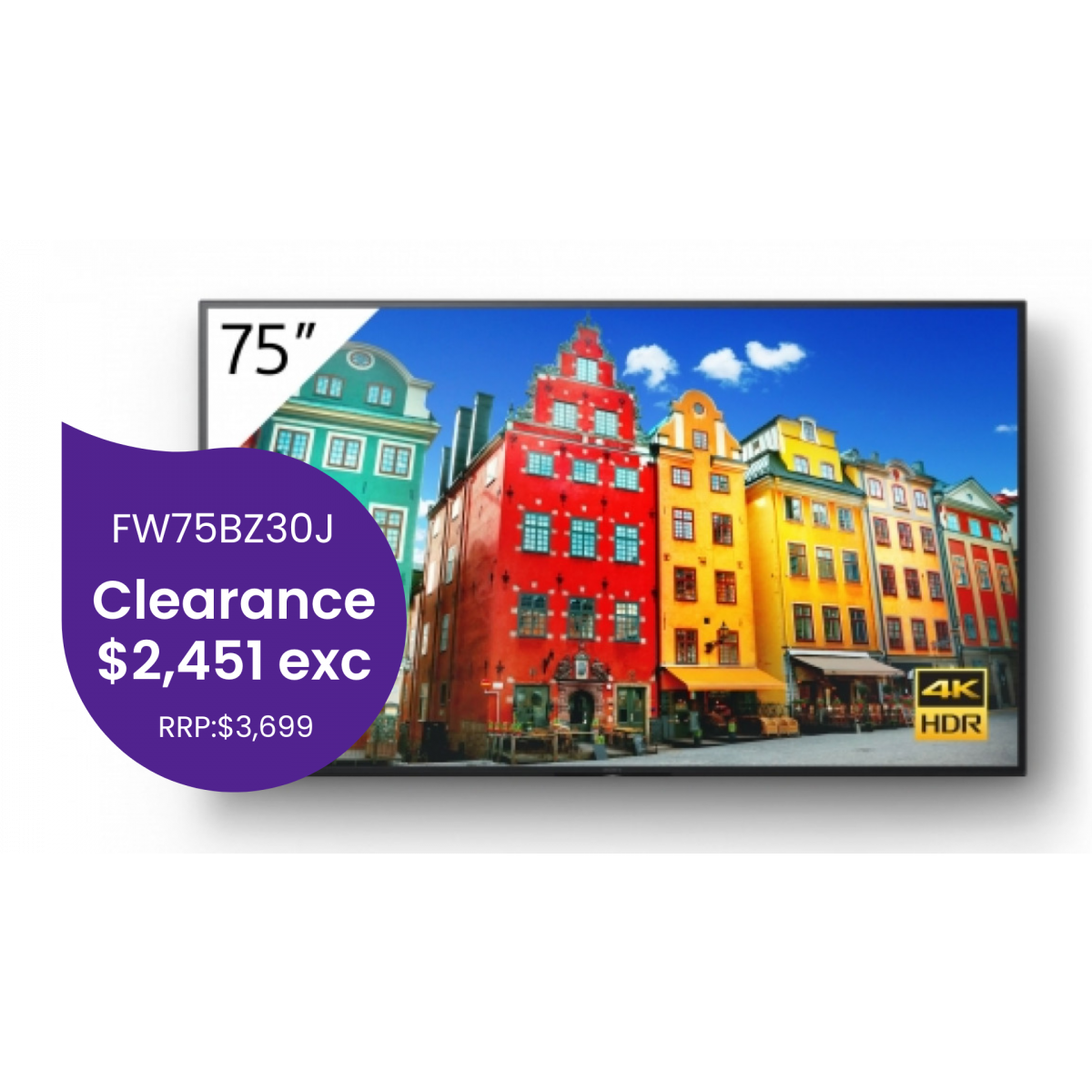 SONY 75'' Commercial 4K Series Commercial TV