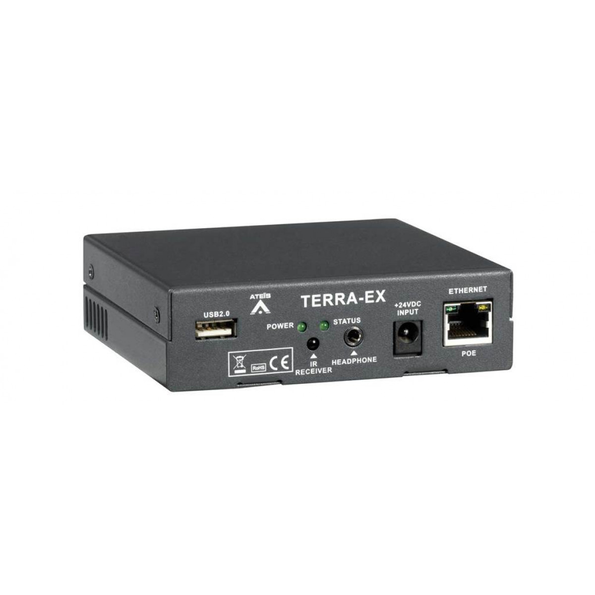 TERRACOM IP Audio Decoder, 2 balanced line outputs, RS232,POE ...